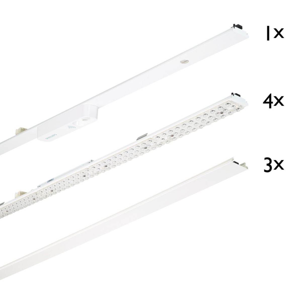 Philips 249796 maxos led warehouse system ll400x 4ll 3bc 498 led66s/840 ...