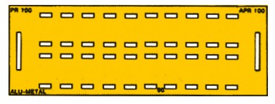 Catu apr100 plaque alu iacm 2 rangees 10 caracteres