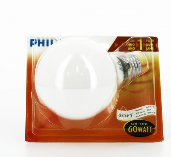 Philips 018823 lampe soft 60w e27 230v g80 wh