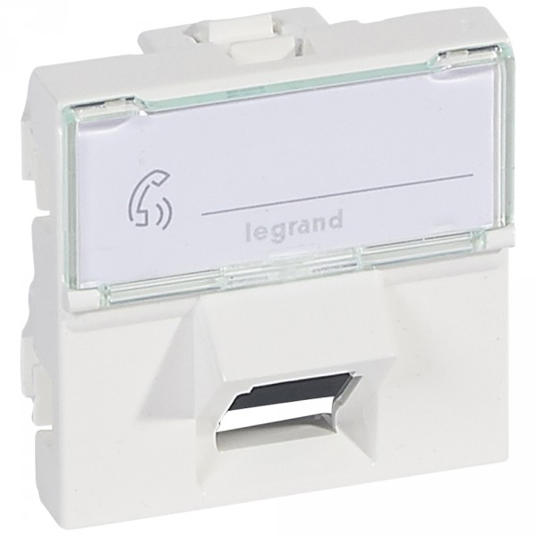 Legrand 076505 prise rj45 mosaic - cat. 6 - ftp - prise 45° - 2 mod ...