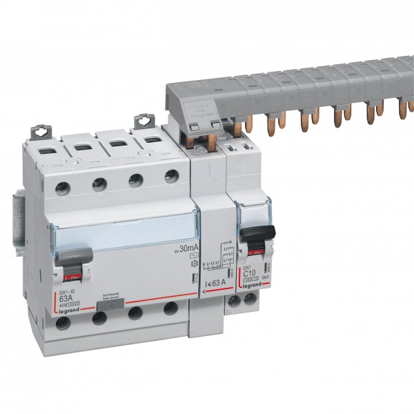 Legrand 411653 interrupteur différentiel dx3 - id - vis/auto - 4p - 400v~ - 63a - type ac - 30ma ...
