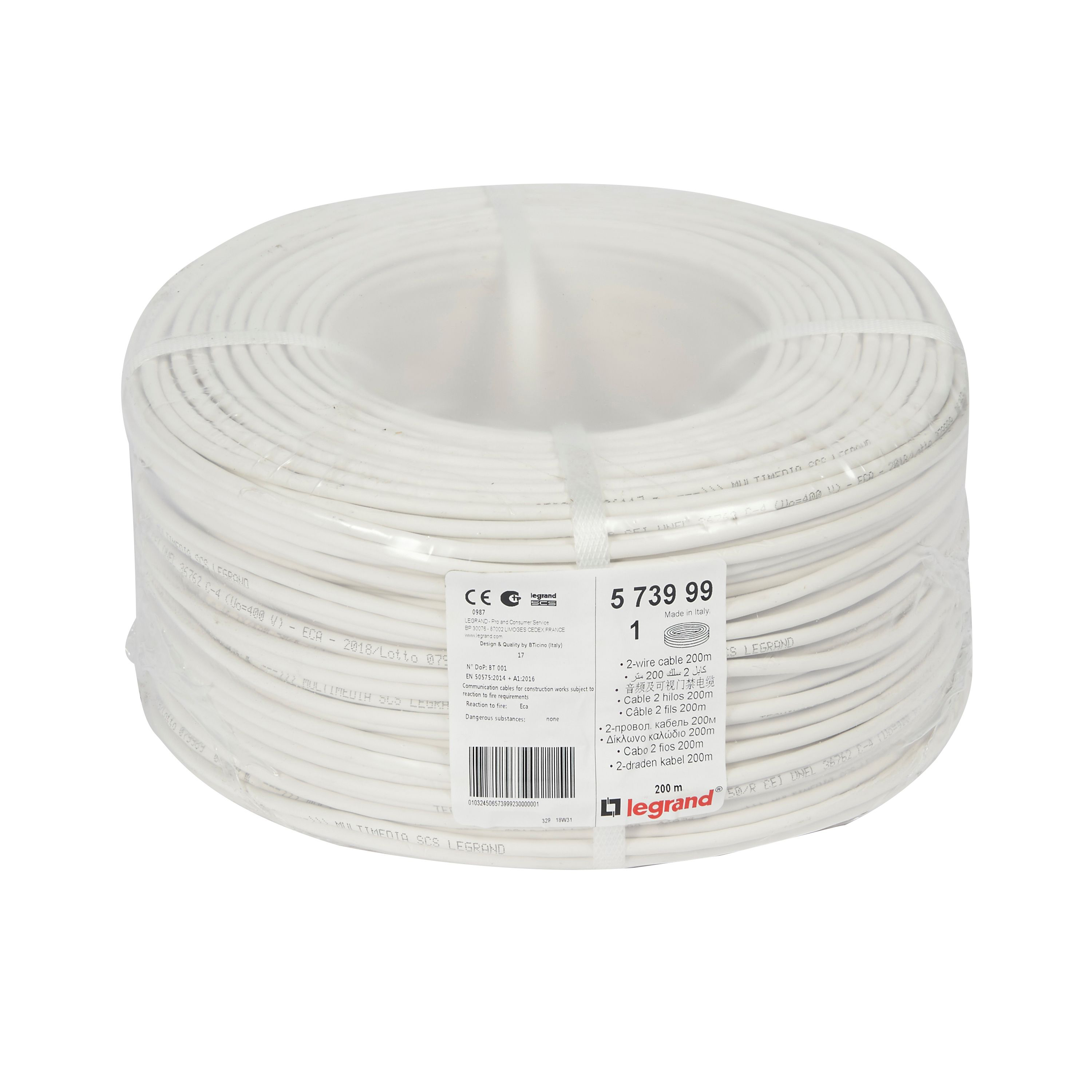 Legrand 573999 Câble bus pr diffusion sonore et portier vidéo - blanc ...