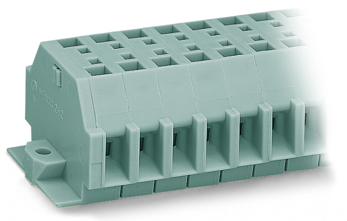 Wago 262102 Barrette à bornes 2c 2 pôles / 4 mm² / gris / bride de fixation