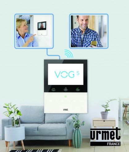 Urmet 1760/16 moniteur vog5 wifi couleur mains-libres blanc