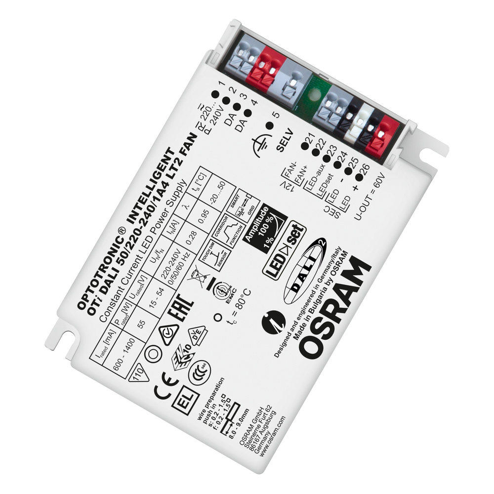 Ledvance 488182 Oti dali 50/220-240/1a4 lt2fan 0osram driver dali pour ...