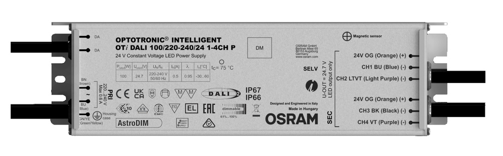 Ledvance 119191 Oti dali 100/220-240/24 1-4 ch driver led dali 24v pour ...