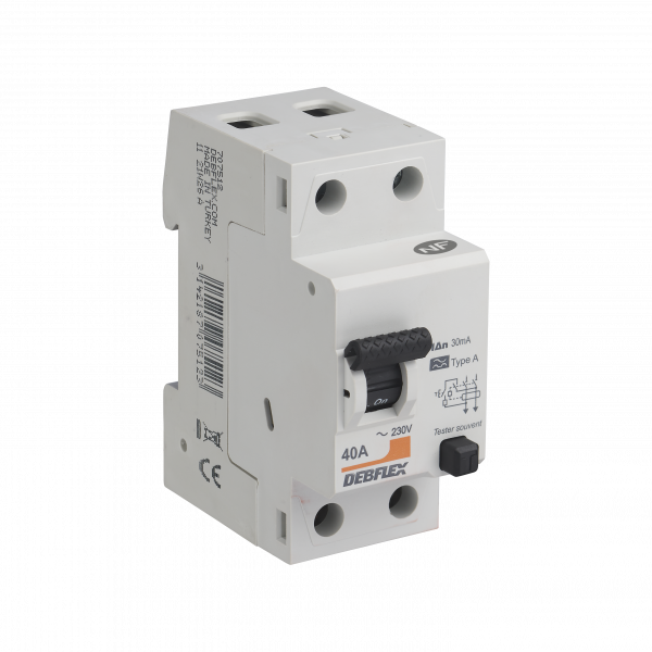 Debflex 707512 interrupteur differentiel 2p 30ma 40a 2 modules type a