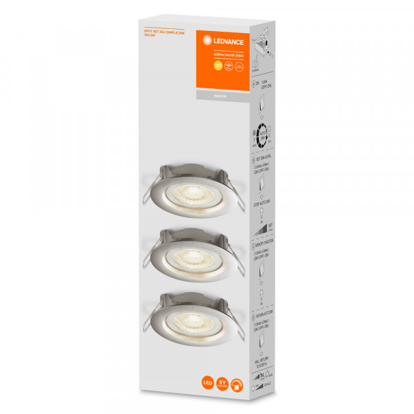 Ledvance 617766 spot set dim 3x5w gy