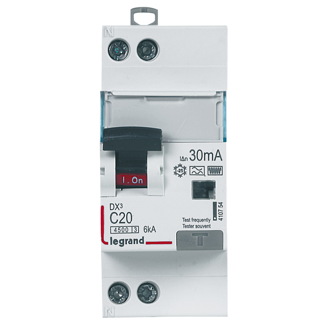 410754 Disjoncteur Différentiel DX3 4500 20A Type F 30mA - Legrand