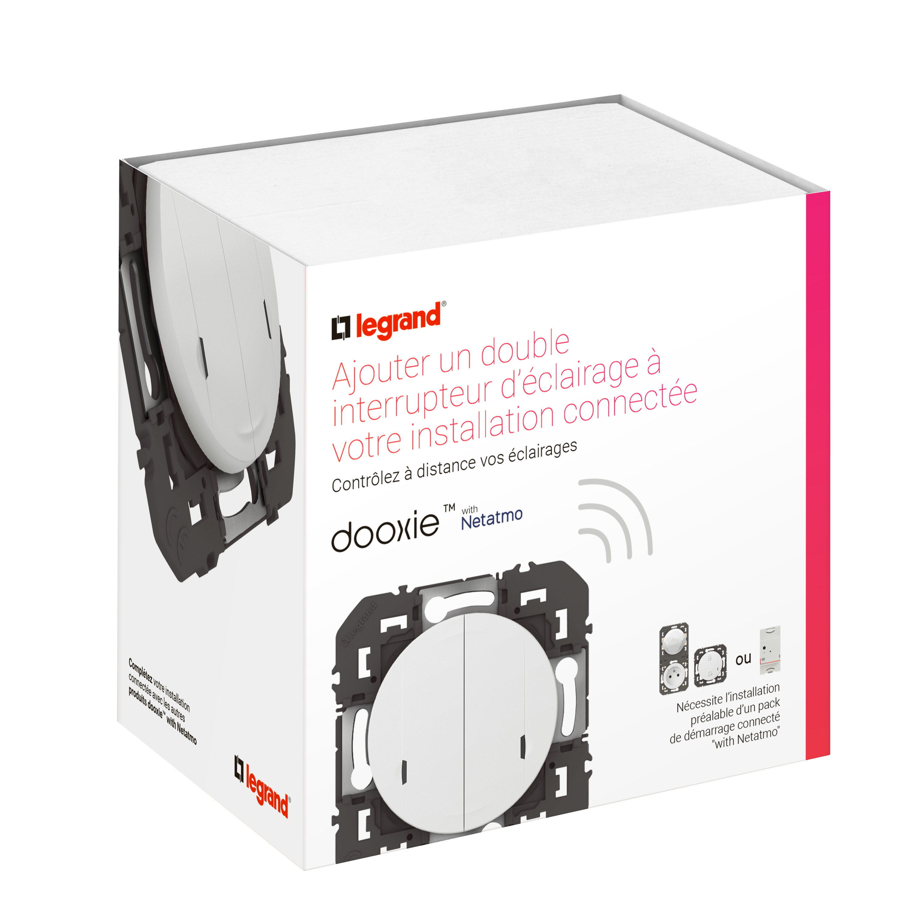 Legrand 600082A Interrupteur double connecté avec Neutre Dooxie With ...