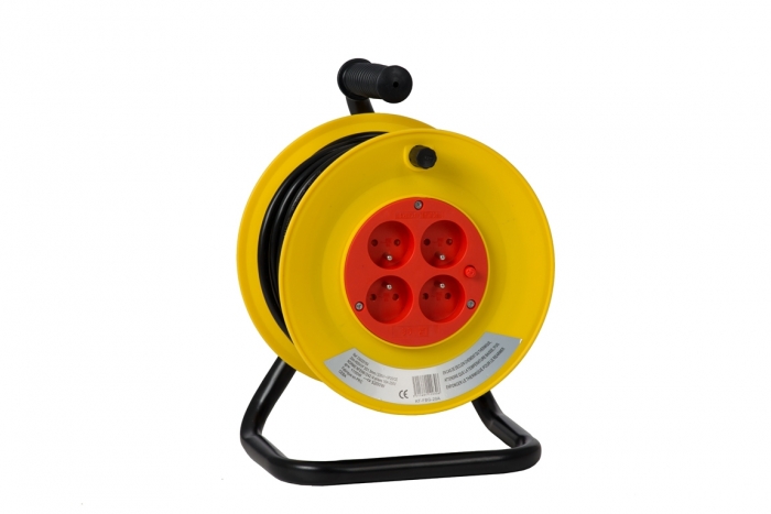 Ceba 180300 Enrouleur 50m H07VVF 3G1,5 - 4 Socles Nf - 260I5015V - CEBA