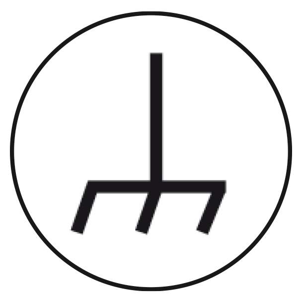 Cembre 702202 702202 - Etiquette signalétique ronde terre Diam. 20 mm