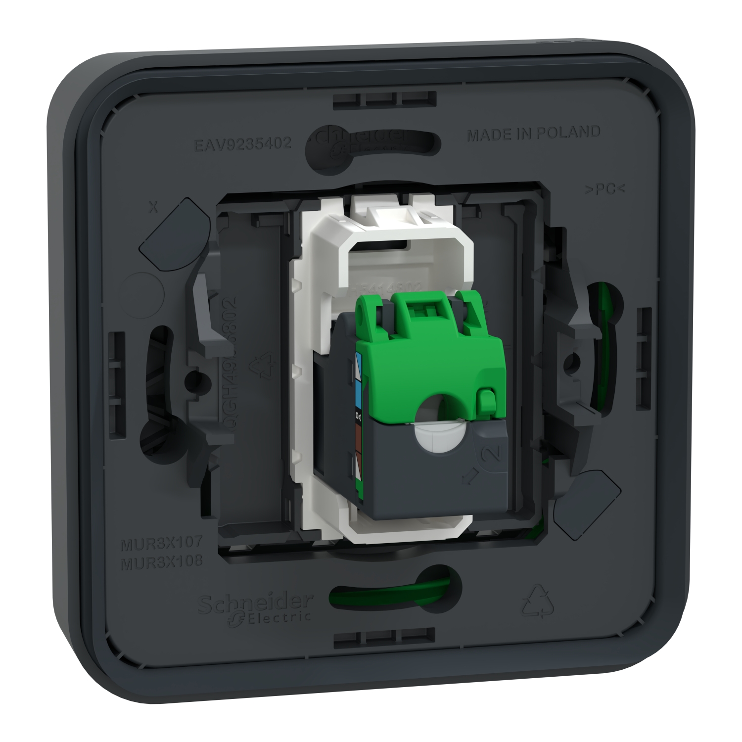 MUR35038 Mureva Styl Prise RJ45 Cat 6A Blindée IP55 IK07 - Schneider ...