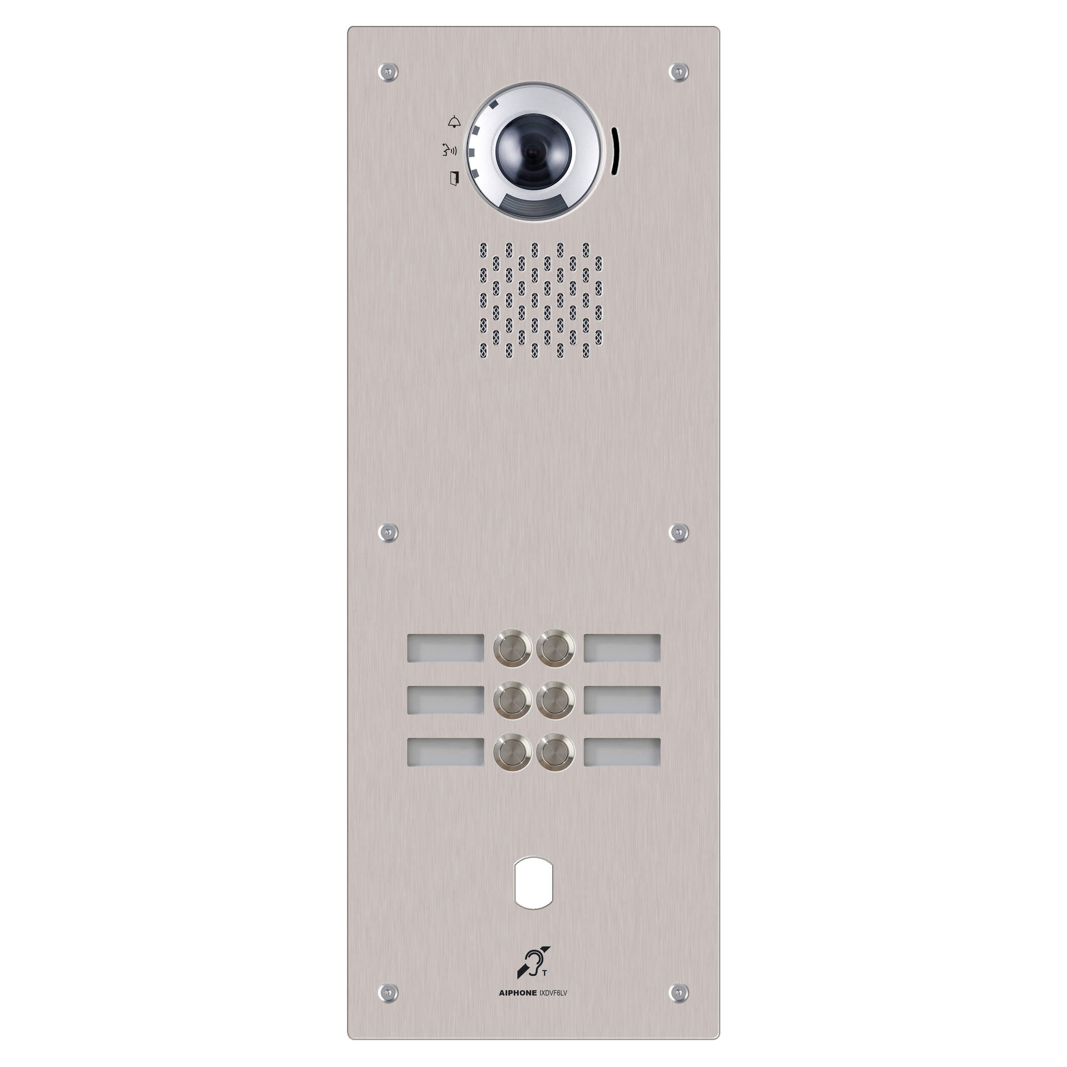 Aiphone IXDVF6LV Plat. vidéo enc. 6bp ip/sip, inox,pictos, syn. vocale ...