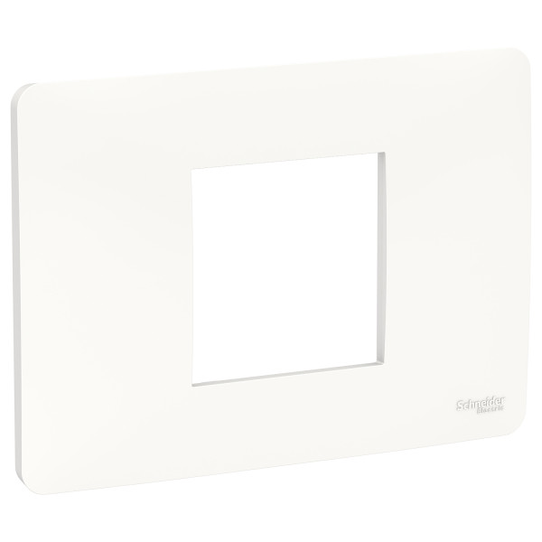 NU210218 Plaque de finition blanc 2 modules Unica Studio - Schneider ...