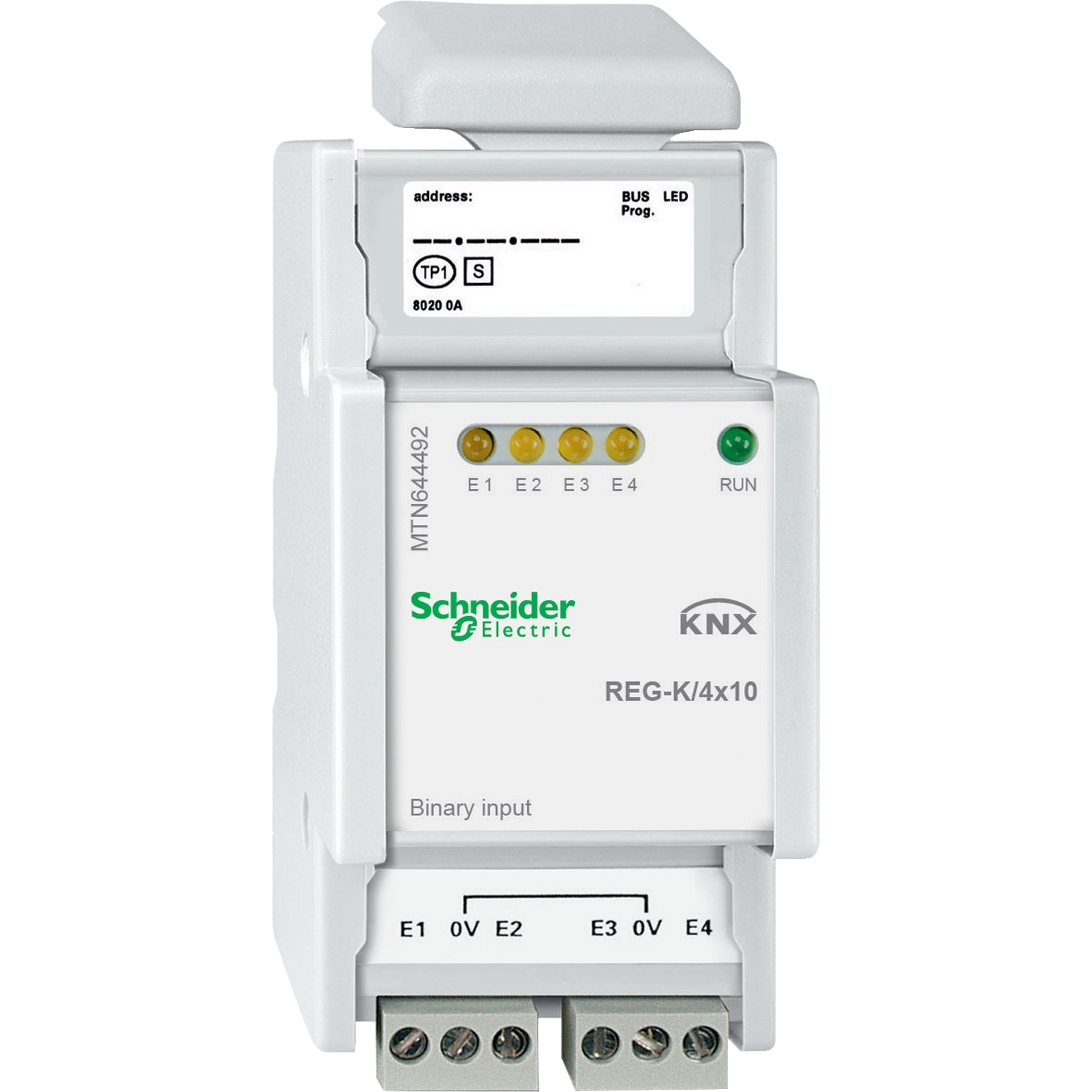 Schneider electric mtn644492 knx, module 4 entrées binaires 10 v cadencé