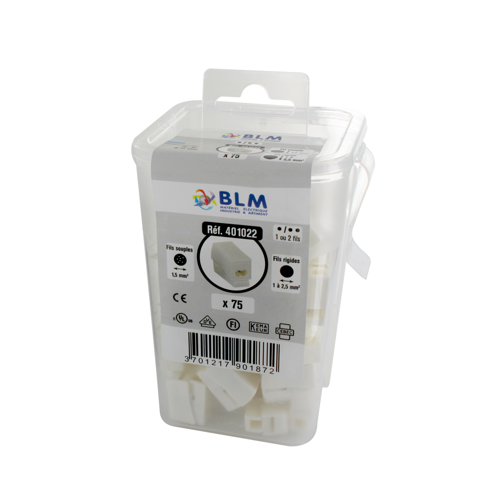 BLM 401022 Borne luminaire 1 fil sple - 2 fils rigides 2,5mm²