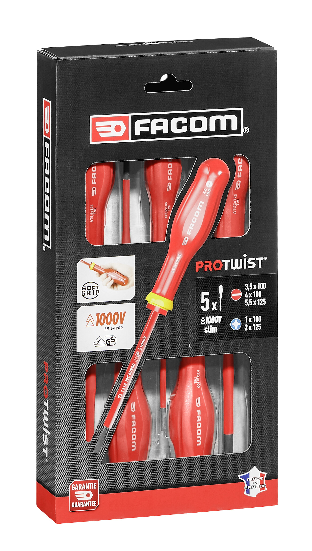 ATD.J5TVEPB Jeu de 5 Tournevis Protwist R Slim Isolés 1000V - Facom