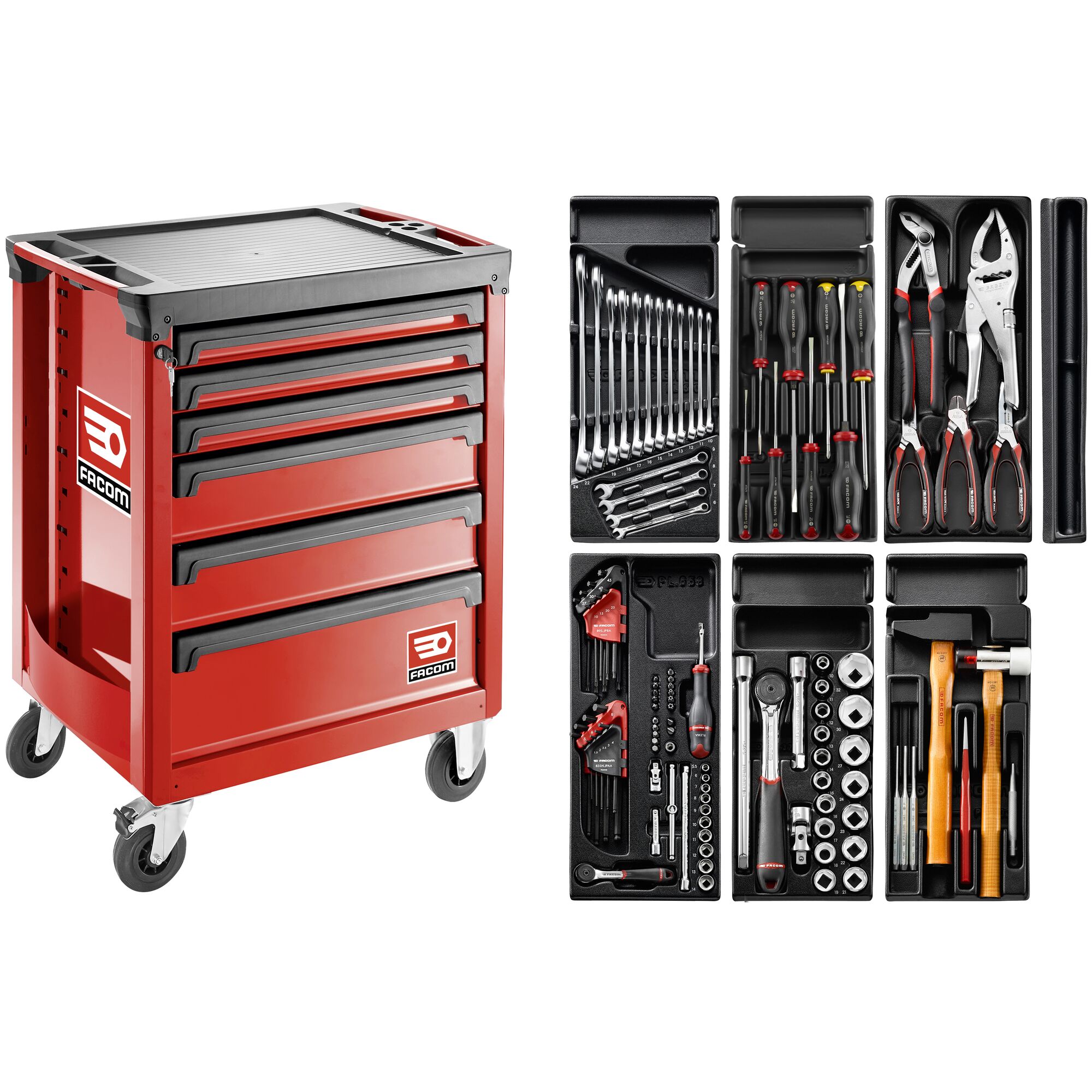 Facom ROLL.V5PF Composition v5 + servante roll 6 tiroirs