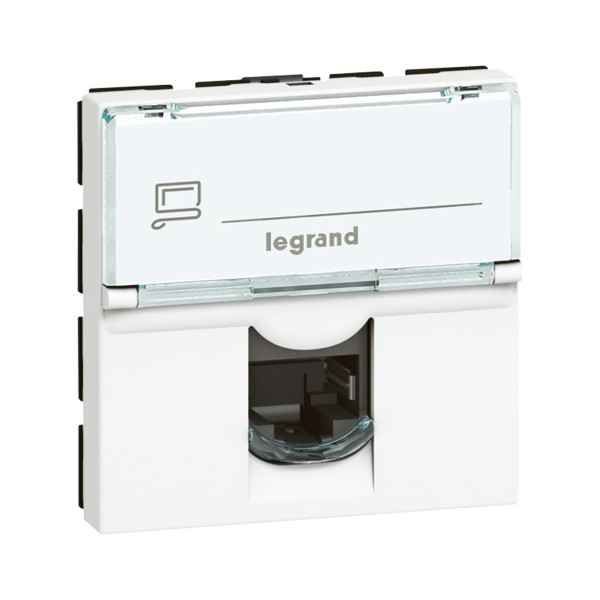 Legrand 076565 prise rj45 mosaic - cat. 6 - ftp - 2 mod - blanc -lcs²