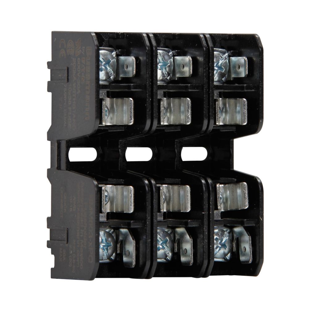 Eaton bmm603-3pq midget fuse block w/ pp & qc - 3 pole