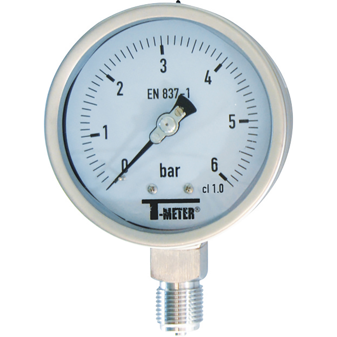 Sferaco 1617010 Manomètre tout inox-sec-ø100-radial-raccord 1/2 bsp 0 ...