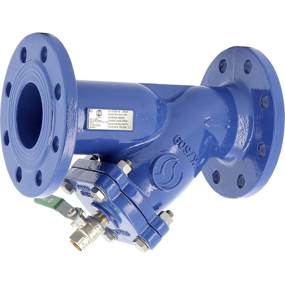 Sferaco 233200 Filtre à tamis fonte epoxy-cartouche inox-a brides pn10 ...