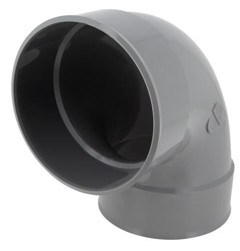 UCZ88 Coude Ø160 mm Femelle 87°30 PVC Gris à Coller - Nicoll