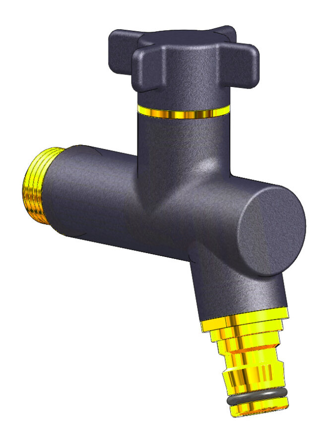 VAN Robinet Vertical Oslo 7016 Anthracite - Anquier charles
