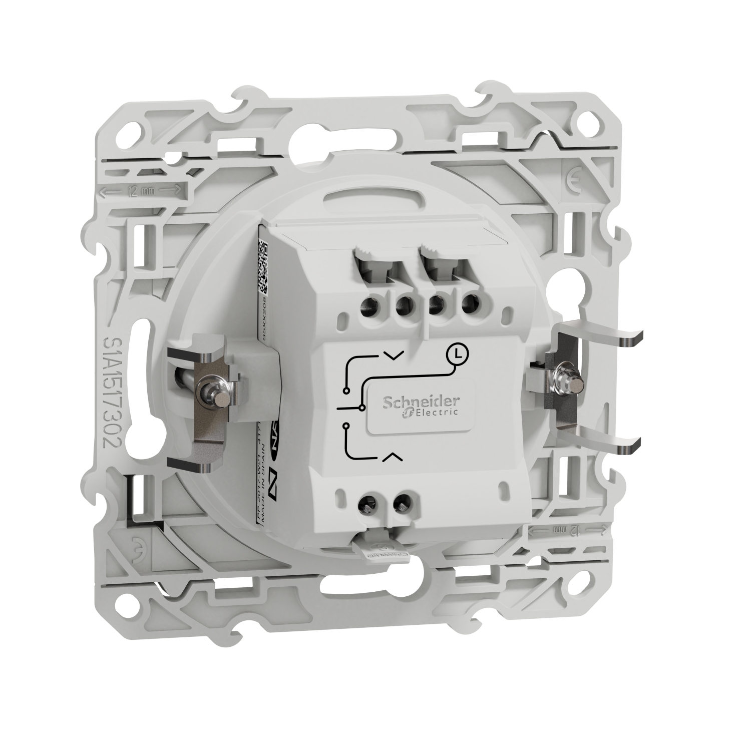 S520208 Interrupteur Volet Roulant Blanc 3 Boutons - Schneider Electric