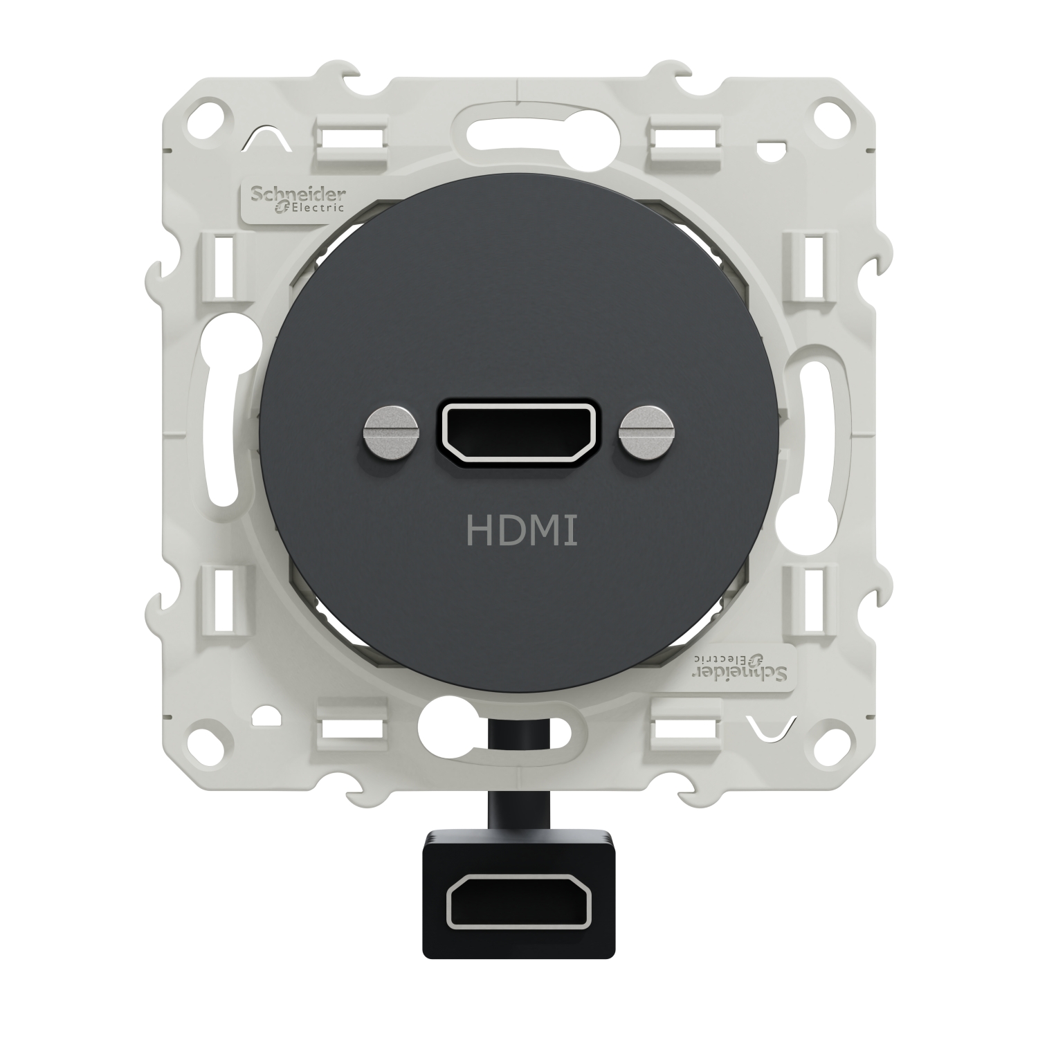 Schneider electric s540462 prise hdmi anthracite type a odace - prise ...