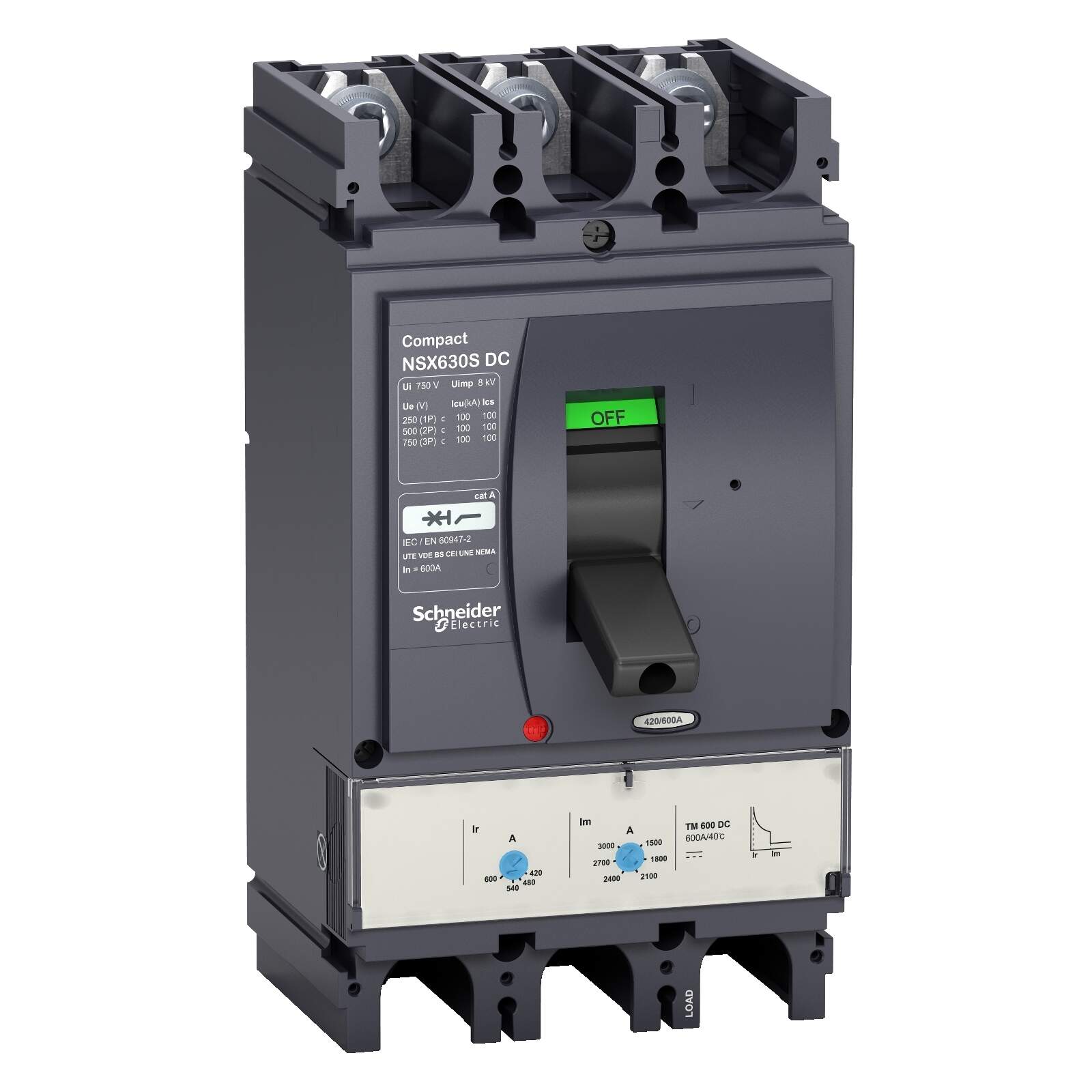 Schneider Electric LV438279 Disjoncteur Compact Nsx60 0s Tm Dc 3p