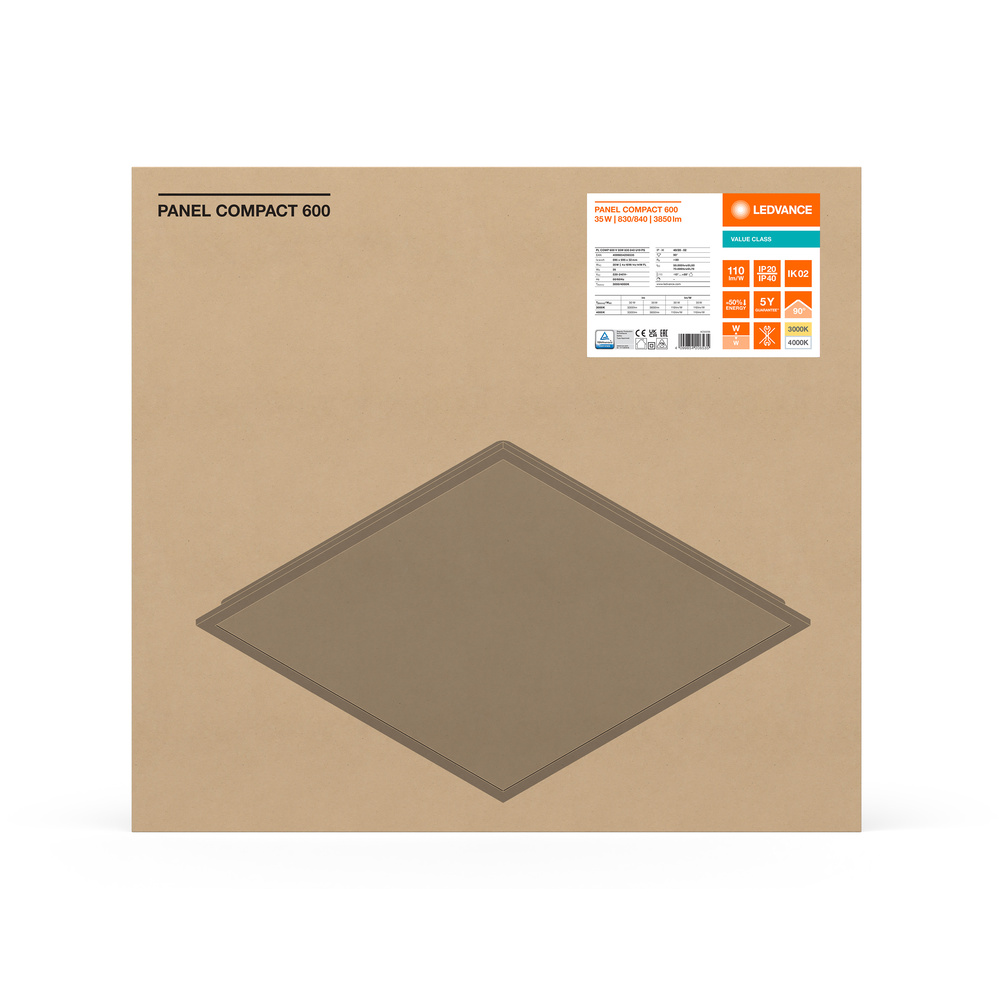 Ledvance 206535 Ldv pl compact 600 35w 3630/3850lm 3000k/4000k ugr19 ...