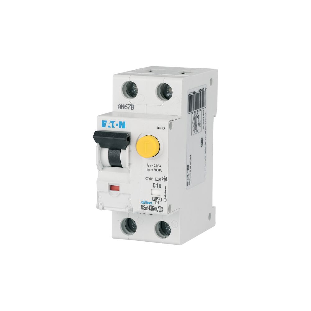Eaton 177776 Disjoncteur différentiel, 4a, 10ma, courbe c, 1p+n, type ...